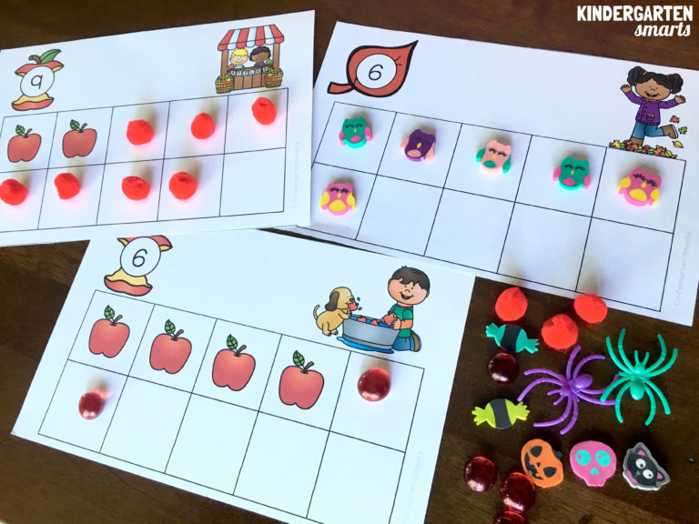 Fall Math & Literacy Centers with a FREEBIE - Kindergarten Smarts